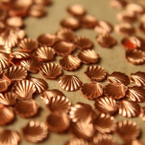 12 Pc. Tiny Raw Copper Seashells: 6mm by 6mm - Made in USA | RB-514 - Etsy