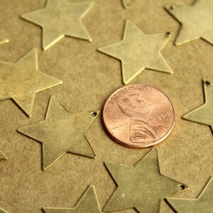 5 Pc. Large Antique Brass Plated Stars: 22mm by 22mm - Made in USA | AB ...