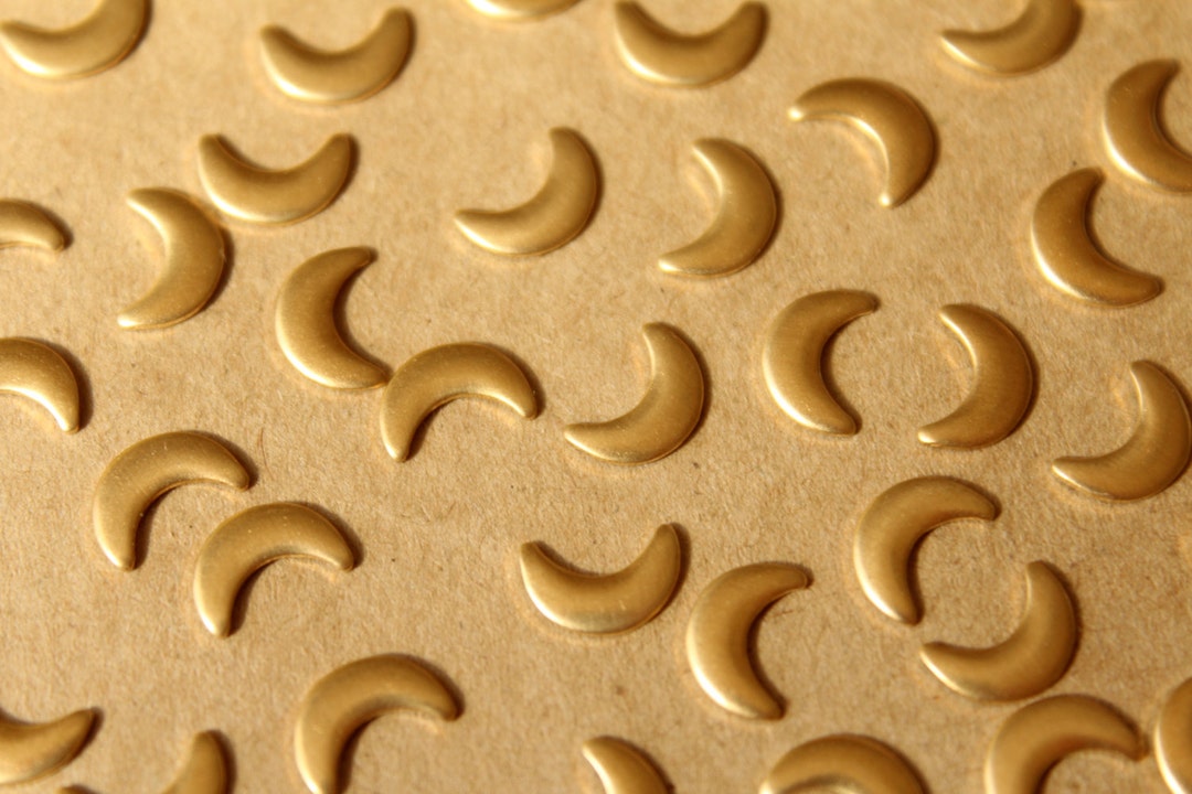 30 Pc. Tiny Raw Brass Rounded Moons: 7.5mm by 6mm - Made in USA | RB ...