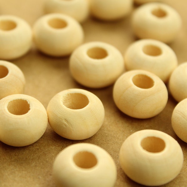 Wood Rondelle Beads - Etsy