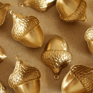3 Pc. Jumbo Raw Brass Acorns: 33mm by 22mm - Made in USA | RB-126 - Etsy