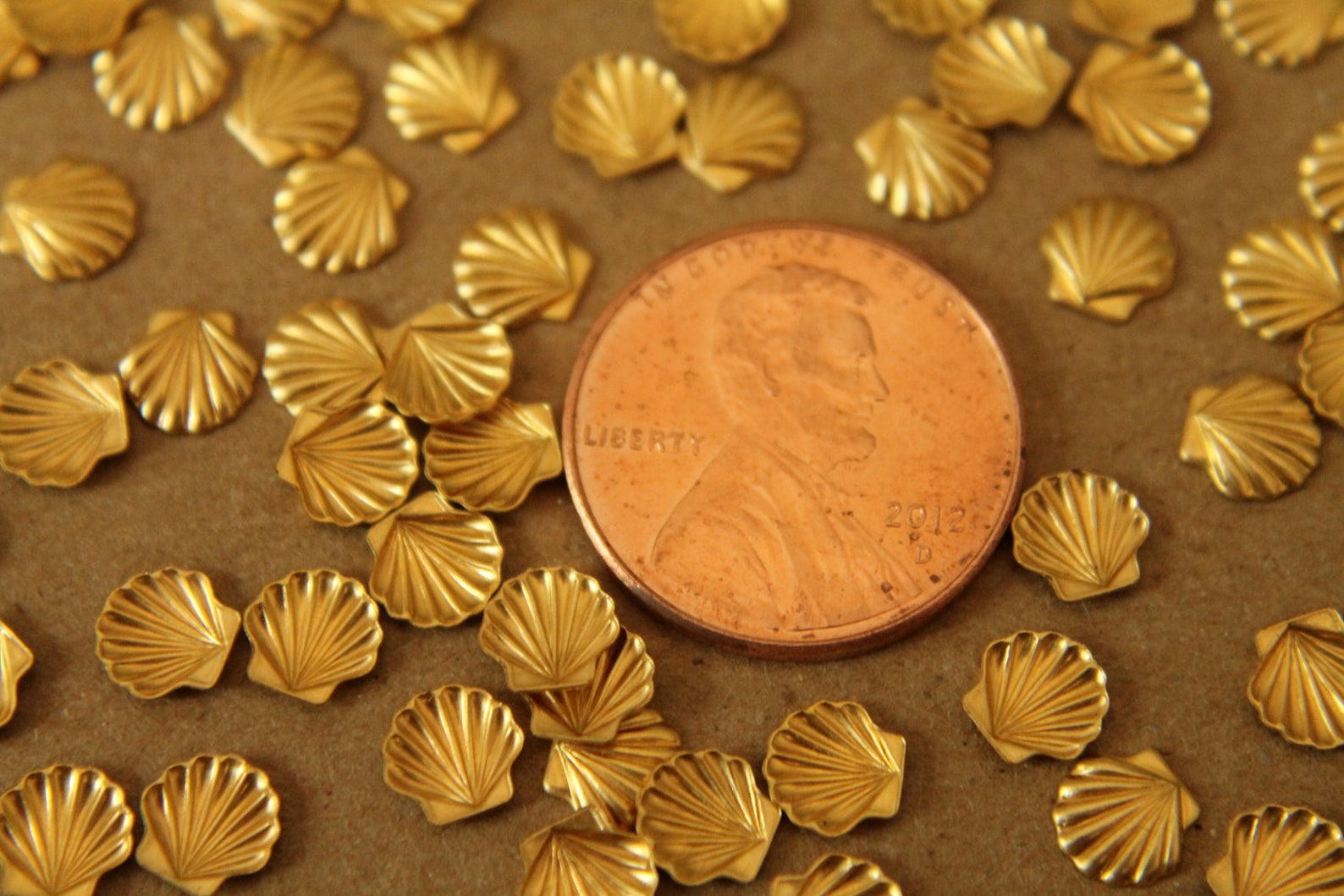 12 Pc. Tiny Raw Brass Seashells: 6mm by 6mm Made in USA Sea - Etsy
