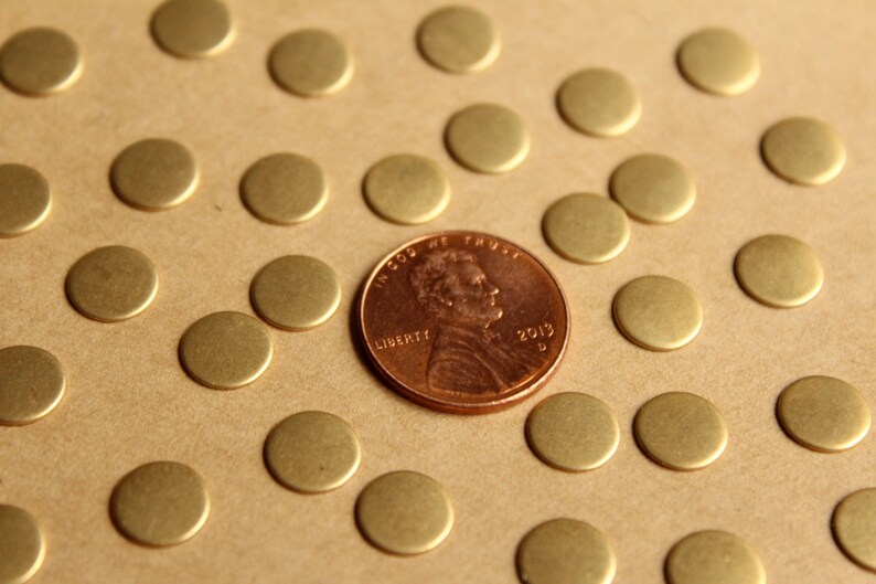26 Pc. Raw Brass Circles: 8mm in Diameter - Made in USA | RB-767 - Etsy