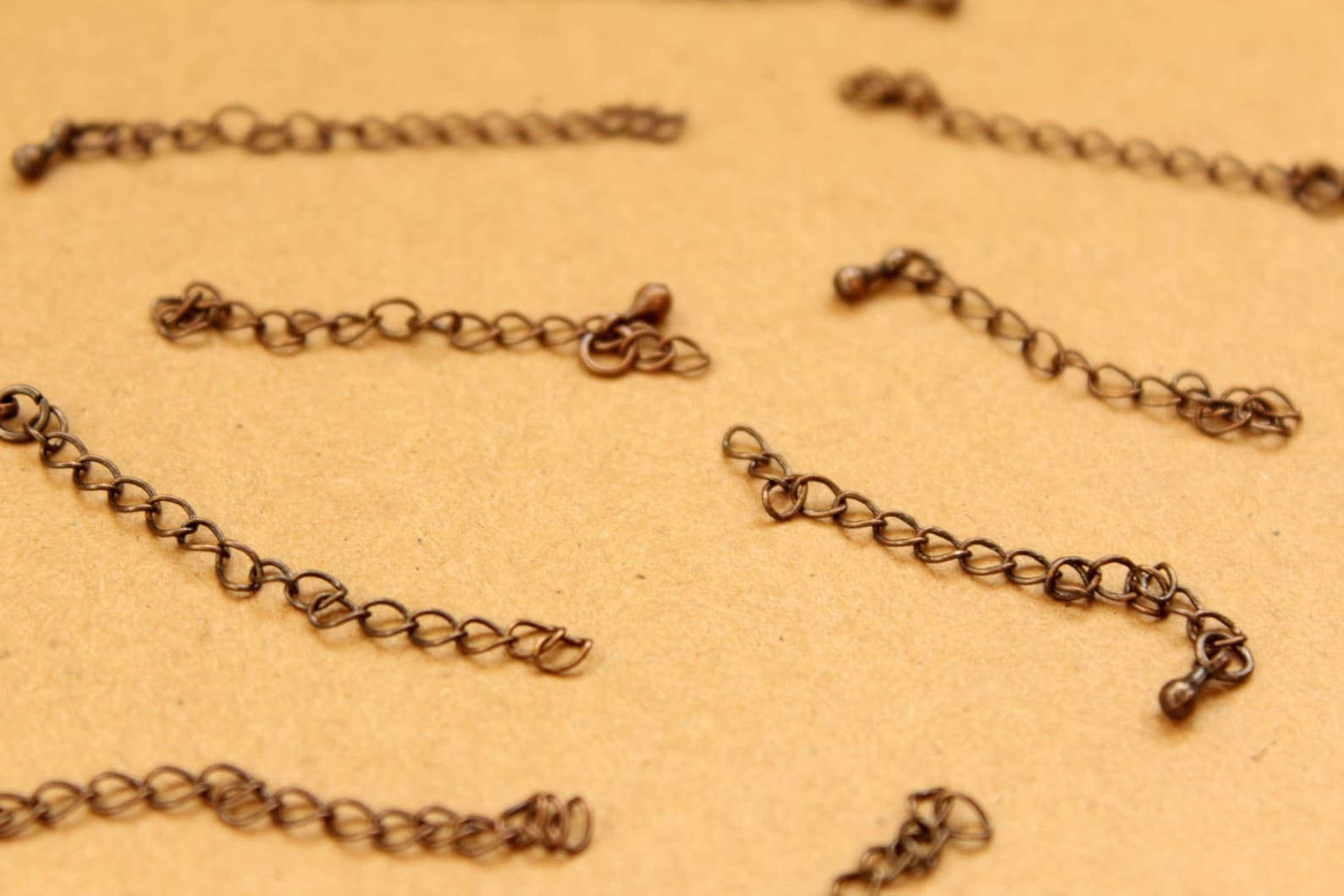 20 Pc. Antique Copper Chain Extenders With Drop End Piece - Etsy