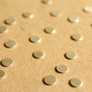 30 Pc. Tiny Silver Plated Brass Circles: 5mm Diameter - Made in USA ...