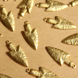 14 Pc. Raw Brass Arrowheads: 26.5mm by 12mm - Made in USA | RB-797 - Etsy