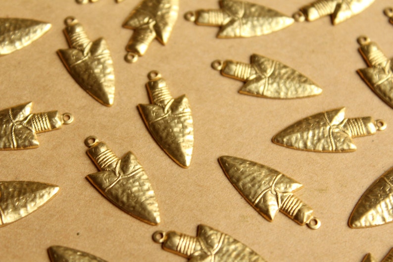 14 Pc. Raw Brass Arrowheads: 26.5mm by 12mm - Made in USA | RB-797 - Etsy