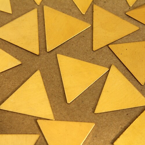 8 Pc. Medium / Large Raw Brass Triangles: 25mm by 25mm Made - Etsy