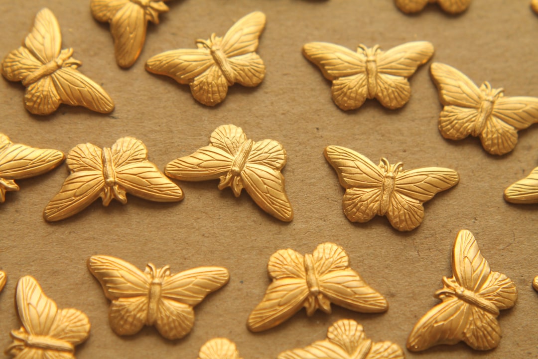 8 Pc. Medium Raw Brass Butterfly Stampings: 20mm by 11.5mm - Made in ...