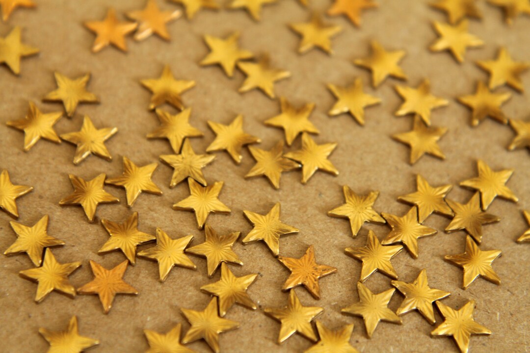 12 Pc. Tiny Raw Brass Textured Stars: 6.5mm Diameter - Made in USA | RB ...