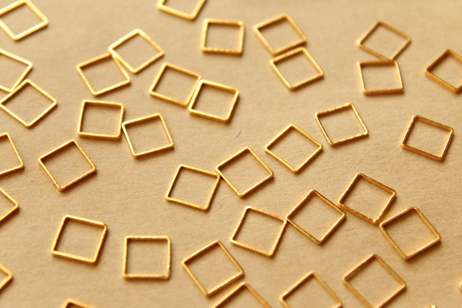 50 pc. Gold Plated Square Links: 8mm by 8mm FI-359 | Etsy