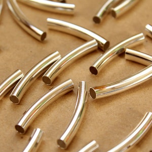 10 Pc. Silver Tube Beads, 32mm Long by 5mm Wide | FI-331 - Etsy