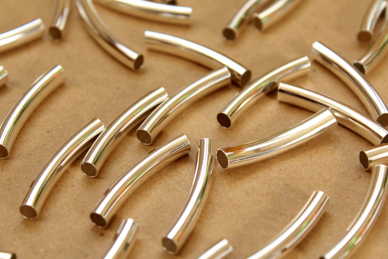 10 pc. Silver Tube Beads 32mm long by 5mm wide FI-331 | Etsy