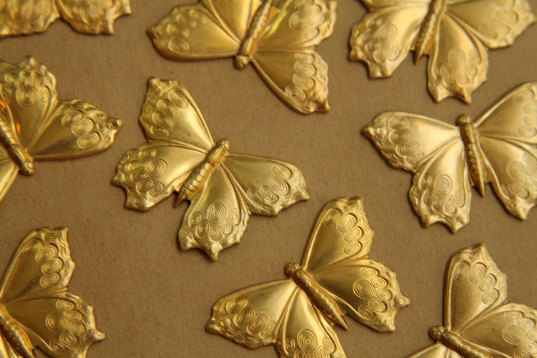 1 Pc. Large Raw Brass Butterflies: 38mm by 26mm - Made in USA | RB-402 ...