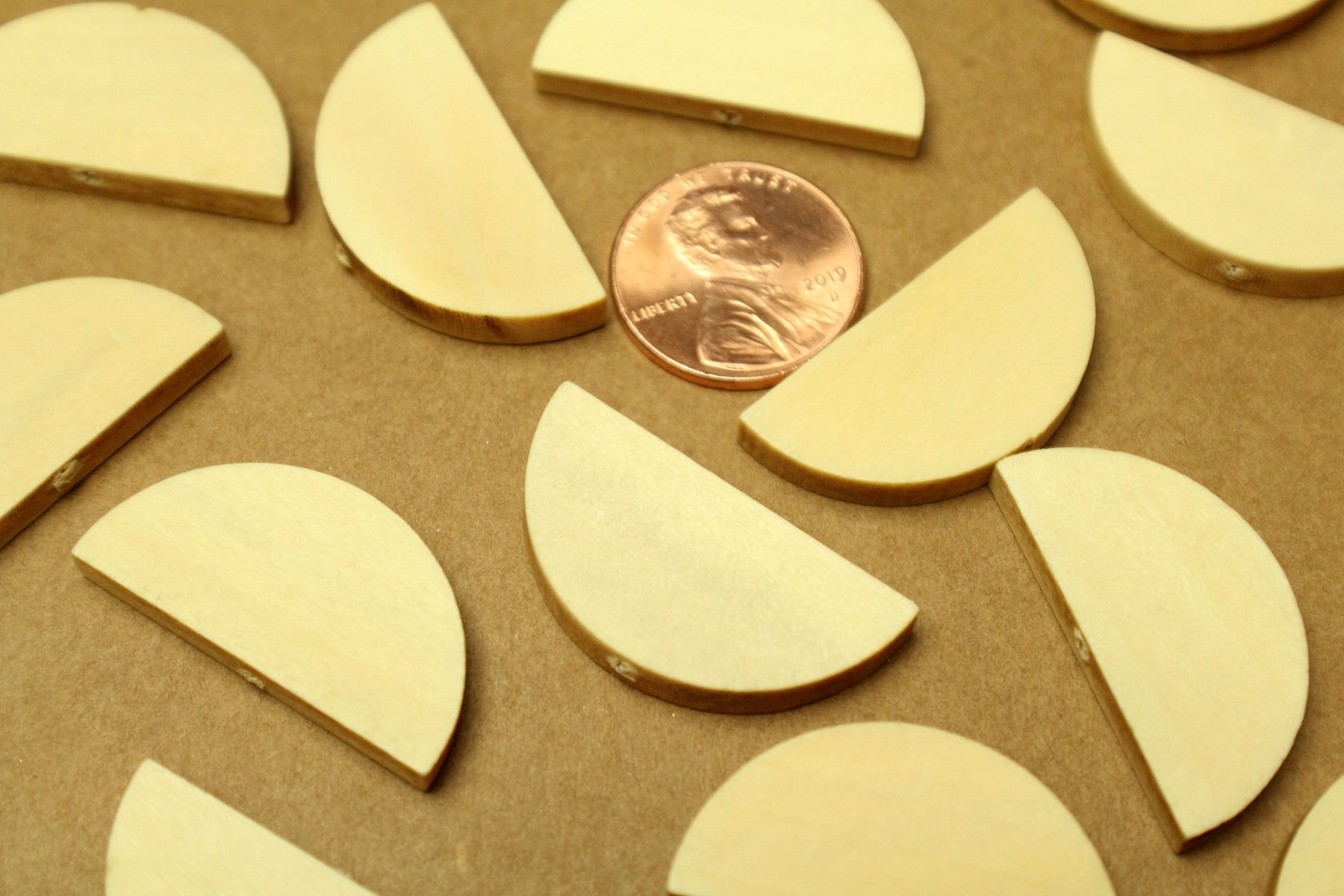 Last One 28 Pc. Wood Half Circle Beads 30mm by 15mm - Etsy