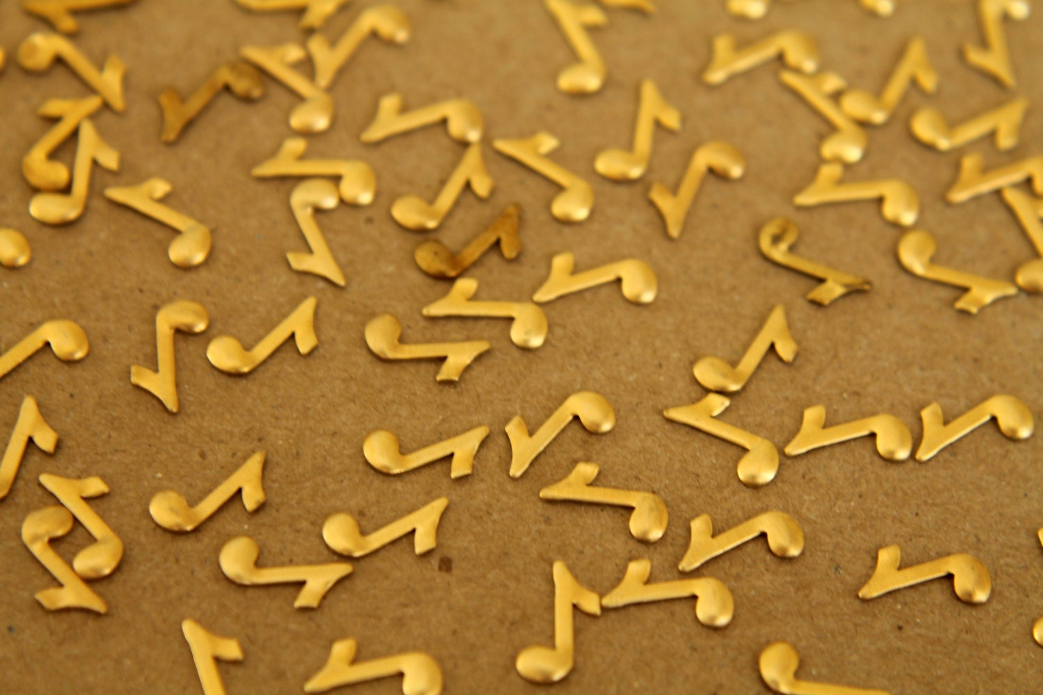 24 Pc. Tiny Raw Brass Music Note Charms: 8mm by 5mm - Made in USA | RB ...