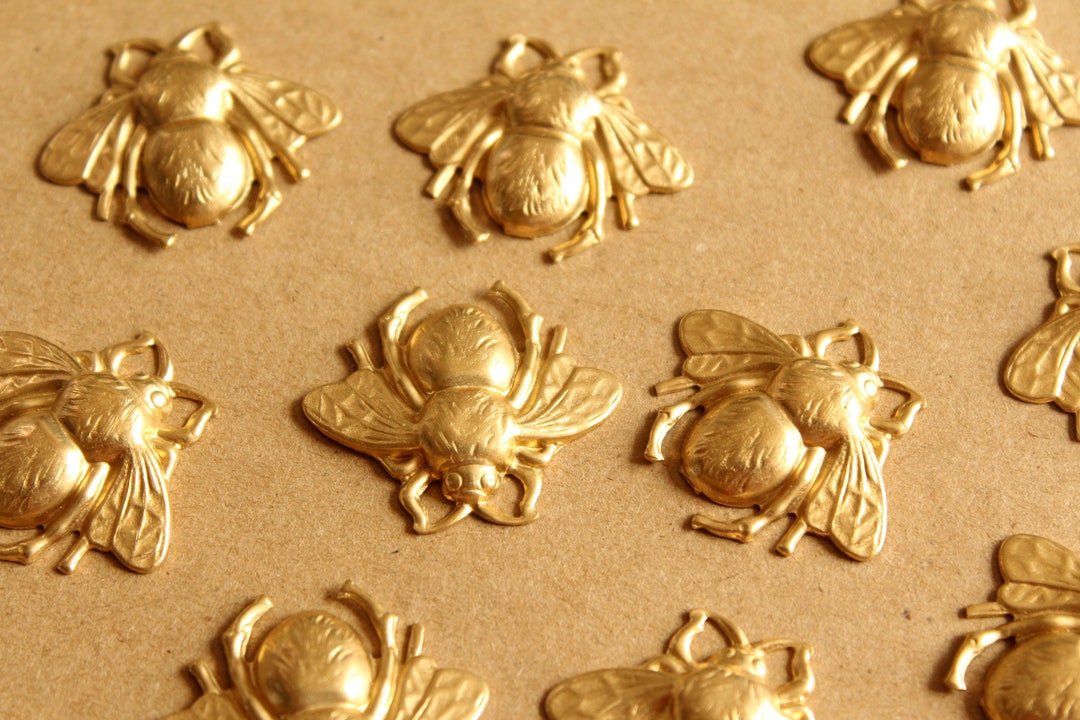 1 Pc. Large Raw Brass Bees/moths: 34mm by 30mm - Made in USA | RB-1028 ...