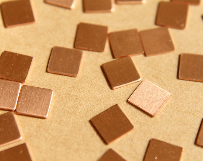 20 Pc. Tiny Raw Copper Squares: 7mm by 7mm - Made in USA | RB-482 - Etsy