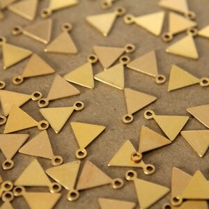 16 Pc. Small Raw Brass Triangle Tags: 10mm by 9mm - Made in USA | RB ...