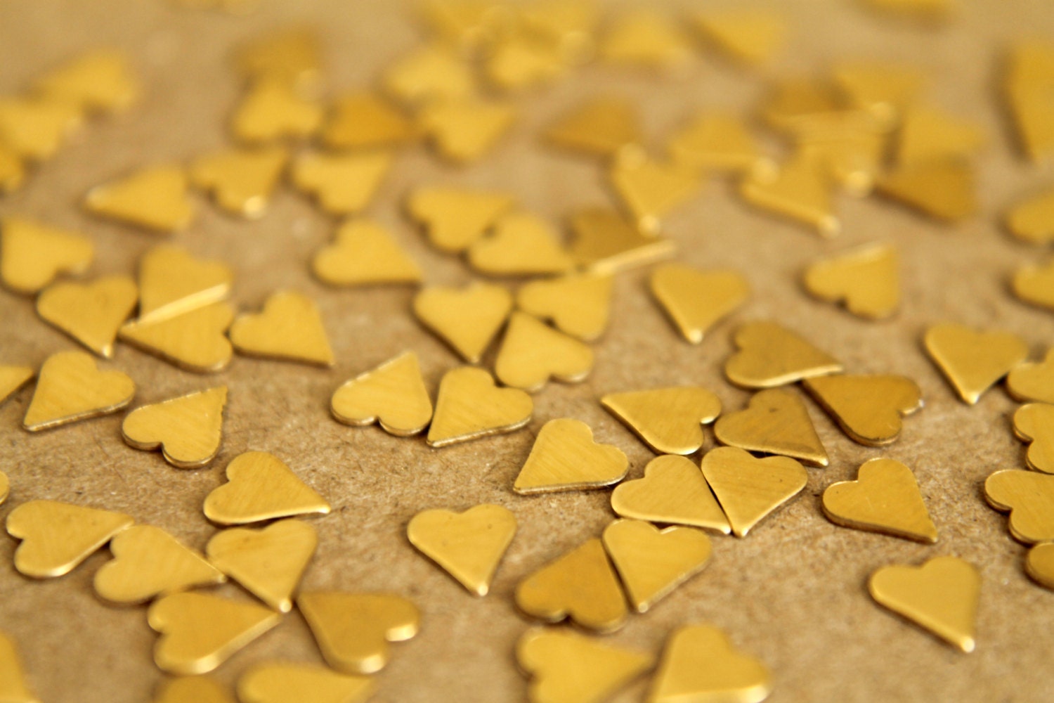 24 Pc. Tiny Raw Brass Pointed Heart: 5mm by 5.5mm Made in | Etsy