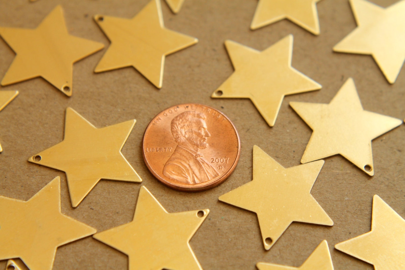 6 Pc. Large Raw Brass Stars: 22mm by 22mm Made in USA | Etsy