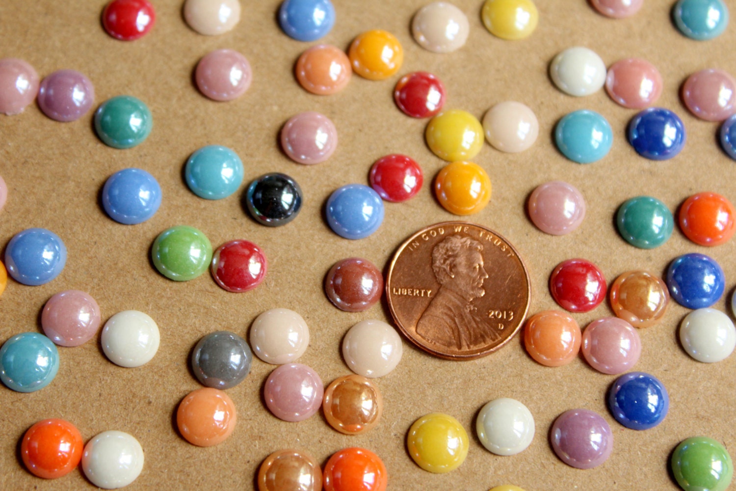 100 Pc. Multi Colored Round Porcelain Cabochons 7 8mm - Etsy