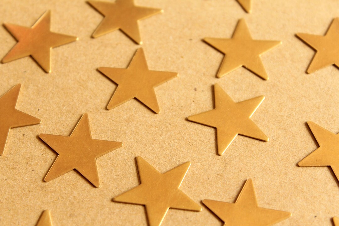 10 Pc. Large Raw Brass Stars: 24.5mm by 24.5mm - Made in USA | RB-1015 ...
