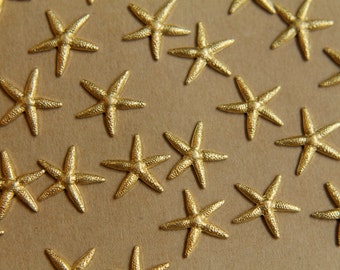 12 Pc. Small Raw Brass Star Bursts: 16mm by 13mm Made in USA RB-170 - Etsy