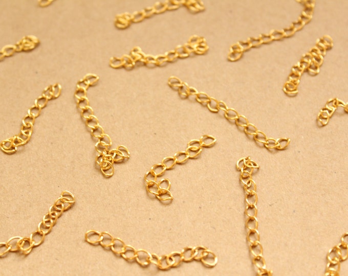 20 Pc. Antique Bronze Chain Extenders With Drop End Piece, 55 Mm Long ...