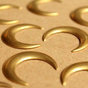 8 Pc. Raw Brass Rounded Moons: 23mm by 27mm Made in USA | Etsy