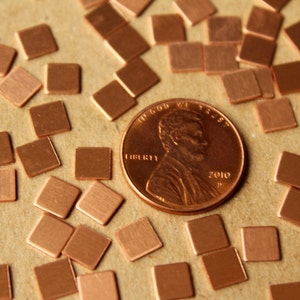 20 Pc. Tiny Raw Copper Squares: 5mm by 5mm - Made in USA | RB-628 - Etsy