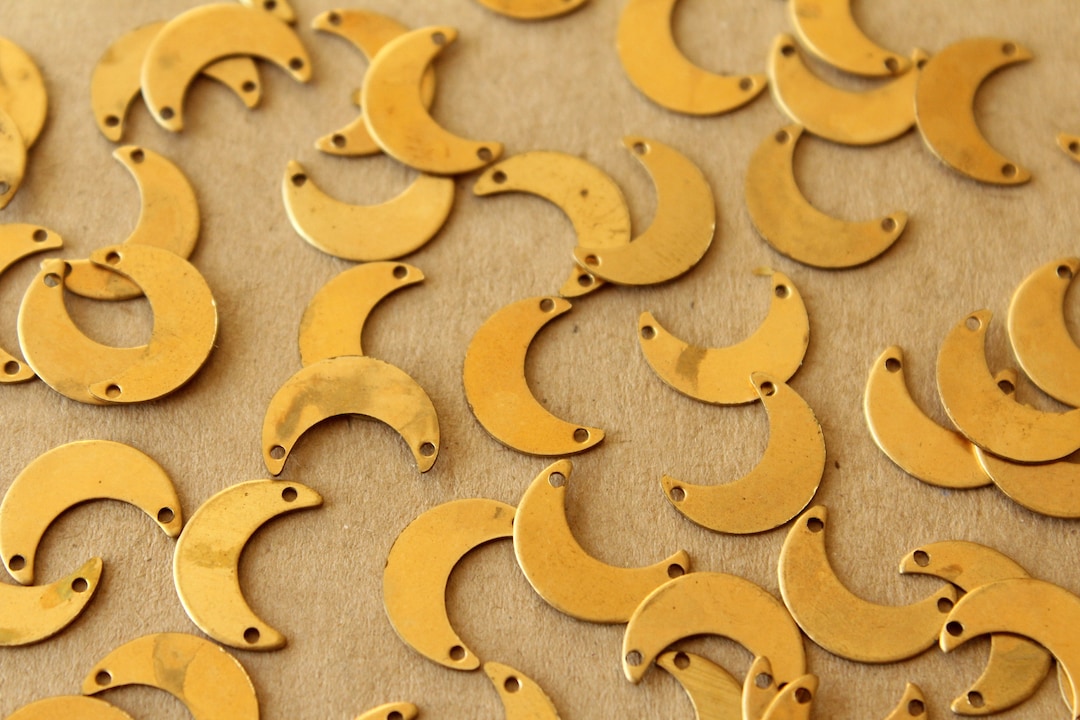 16 Pc. Raw Brass Moon Two Hole Connectors: 13mm by 10mm - Made in USA ...