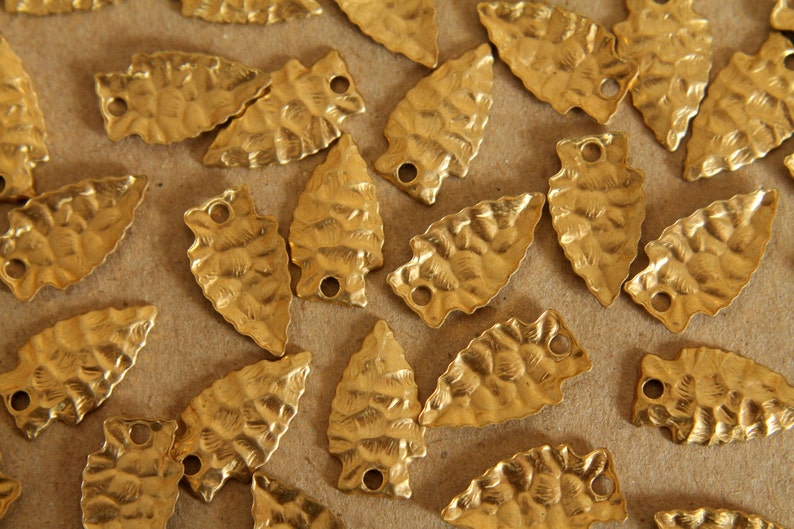 6 Pc. Raw Brass Arrowheads: 19mm by 11mm - Made in USA | RB-099 - Etsy