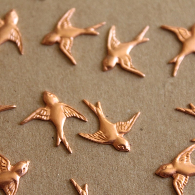 Sparrow Bird Charm - Etsy