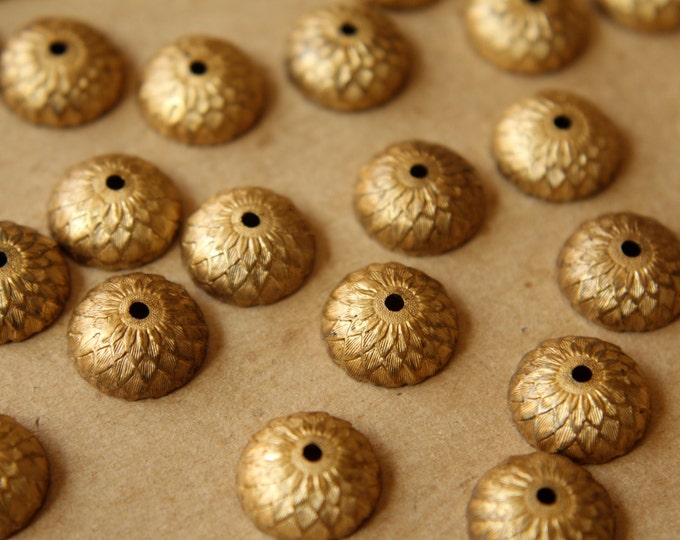 4 Pc. Raw Brass Acorn Bead Caps : 12mm by 5mm - Made in USA | RB-539 - Etsy