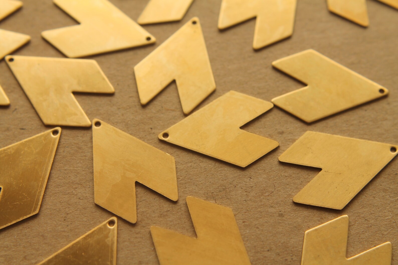 8 Pc. Raw Brass Chevron Flag: 29mm by 21mm Made in USA - Etsy