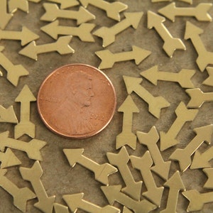20 Pc. Small Raw Brass Arrows: 14mm by 5mm - Made in USA | RB-068 - Etsy