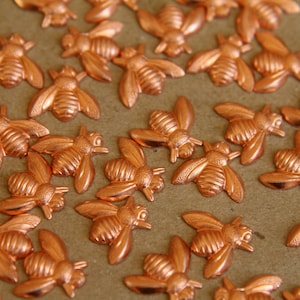 10 Pc. Medium Raw Copper Bees: 12mm by 10.5mm - Made in USA | RB-269 - Etsy