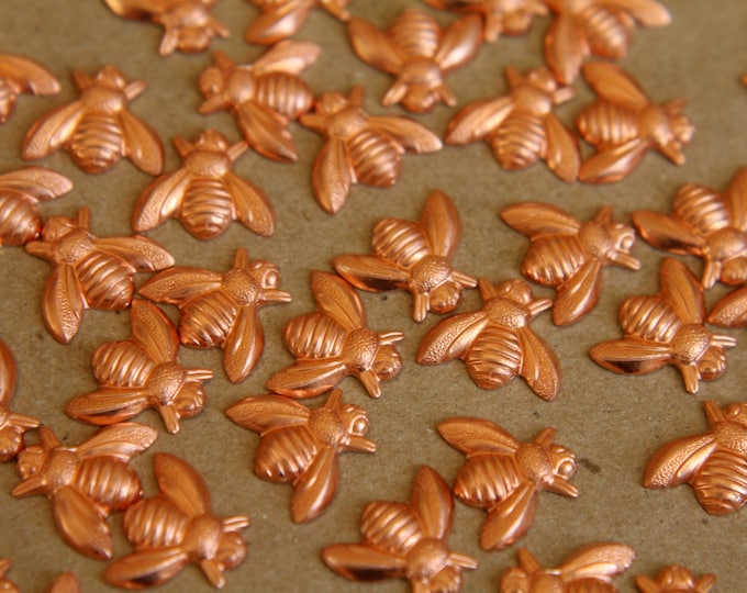 10 Pc. Medium Raw Copper Bees: 12mm by 10.5mm - Made in USA | RB-269 - Etsy
