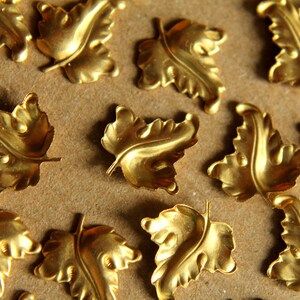 12 Pc. Raw Brass Autumn Leaves: 14mm by 13mm - Made in USA | RB-092 - Etsy