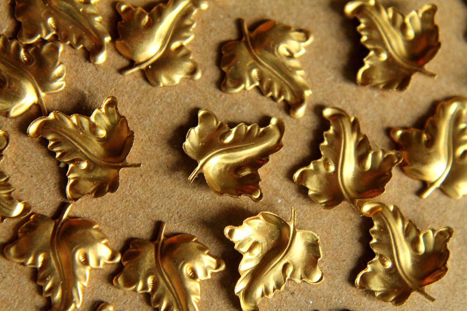12 Pc. Raw Brass Autumn Leaves: 14mm by 13mm Made in USA - Etsy