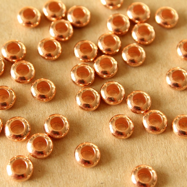 Rose Gold Spacer Beads - Etsy
