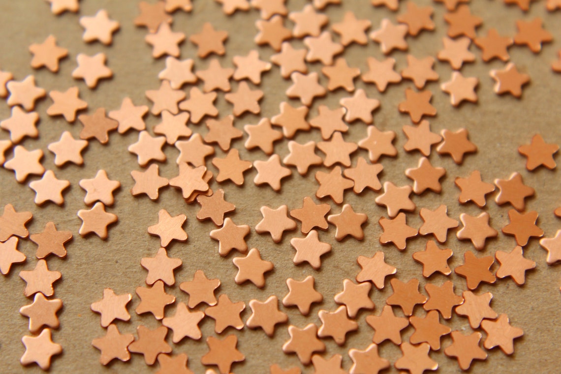 24 Pc. Tiny Raw Copper Stars: 5mm by 5mm Made in USA - Etsy