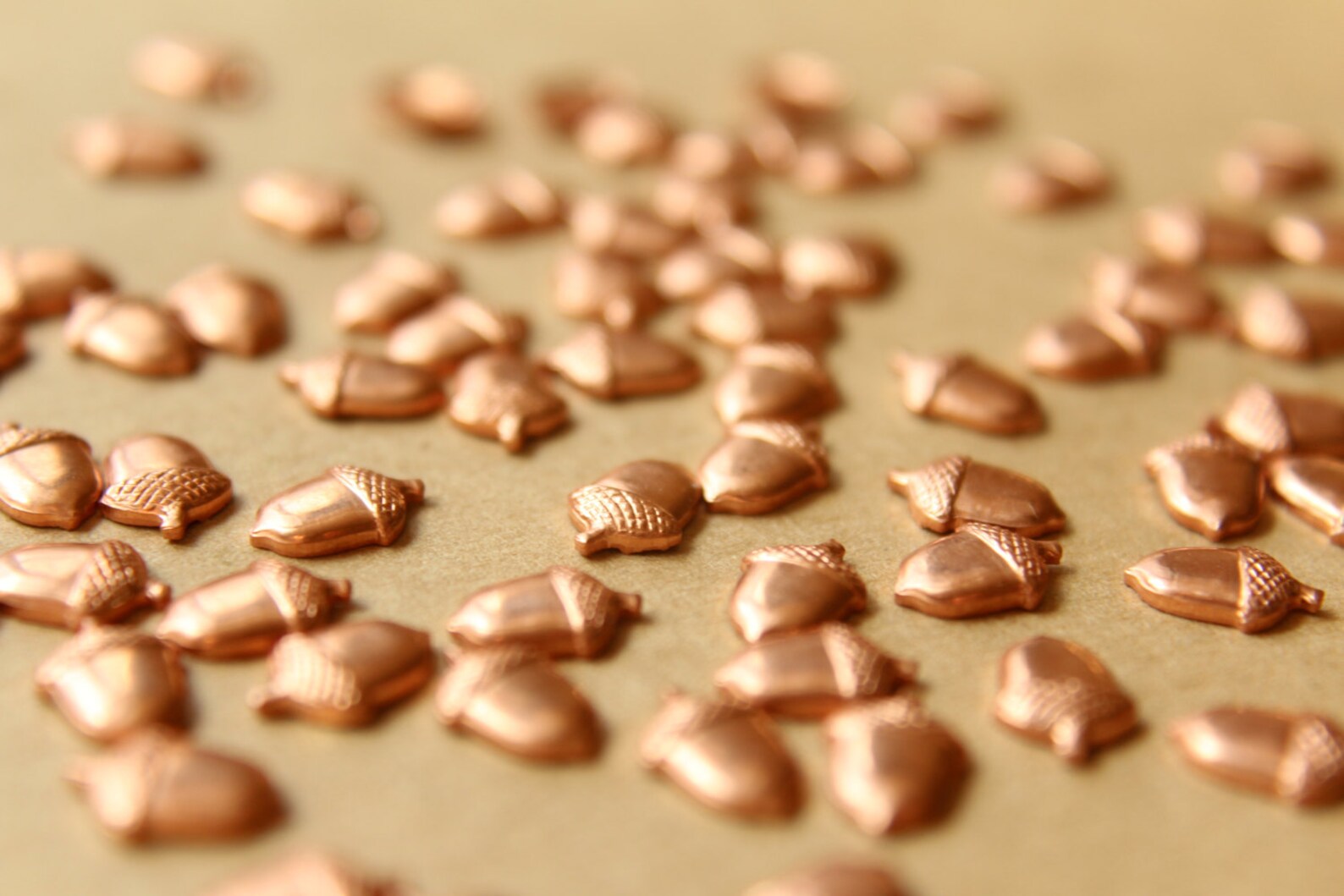 10 Pc. Tiny Raw Copper Acorn: 9mm by 7mm Made in USA - Etsy