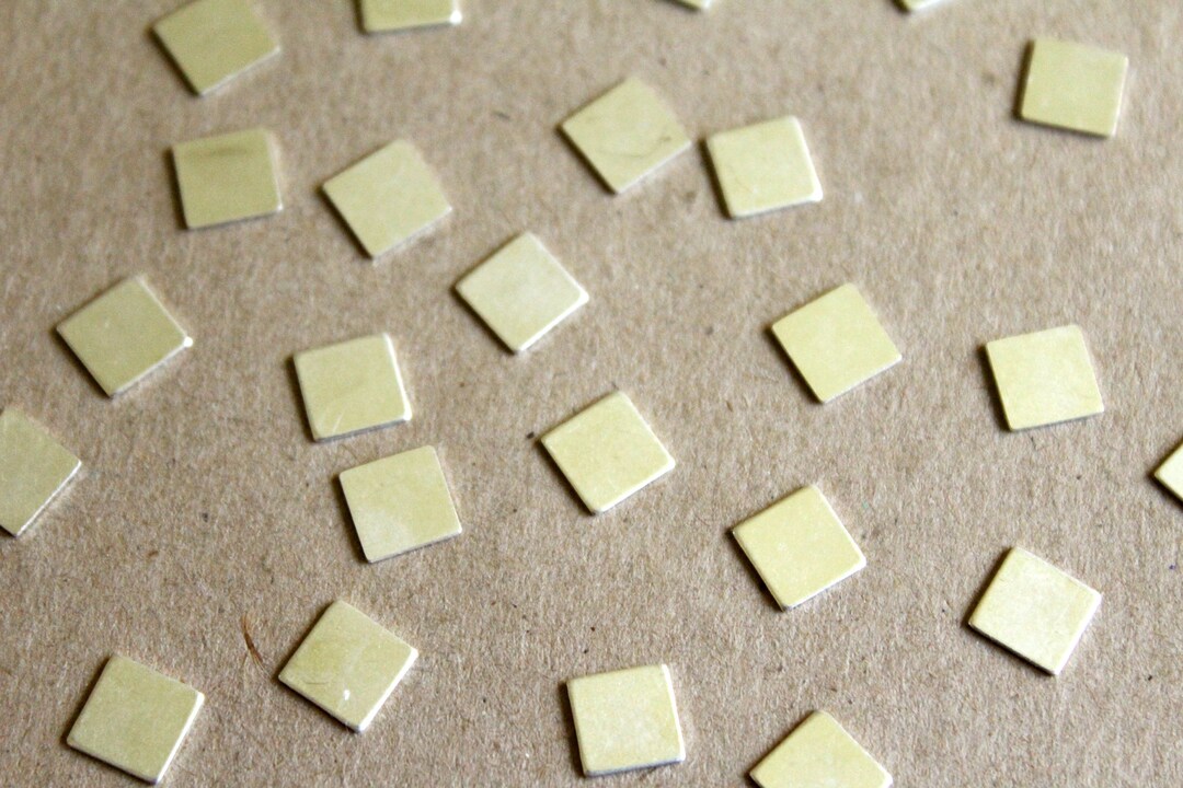 16 Pc. Tiny Silver Plated Brass Squares: 7mm by 7mm - Made in USA | SI ...