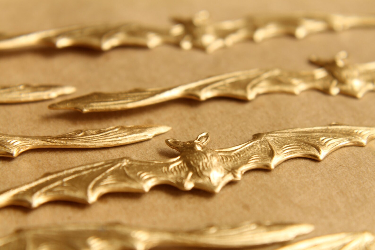 1 Pc. Raw Brass Stretched Winged Bat: 120mm by 16mm - Made in USA | RB ...