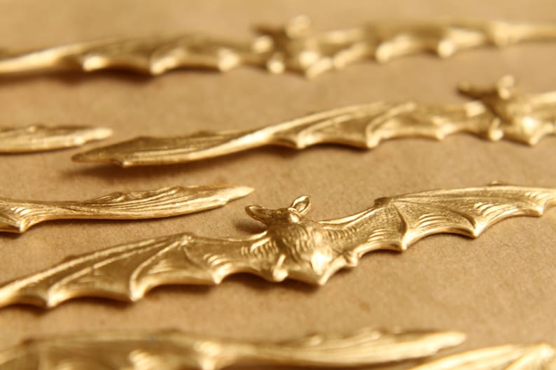 1 Pc. Raw Brass Stretched Winged Bat: 120mm by 16mm - Made in USA | RB ...