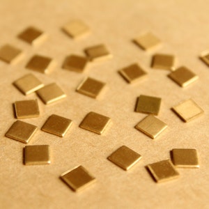 36 Pc. Tiny Raw Brass Squares: 4.5mm by 4.5mm - Made in USA | RB-839 - Etsy
