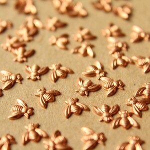 12 Pc. Tiny Raw Copper Bees: 7mm by 6mm - Made in USA | RB-594 - Etsy