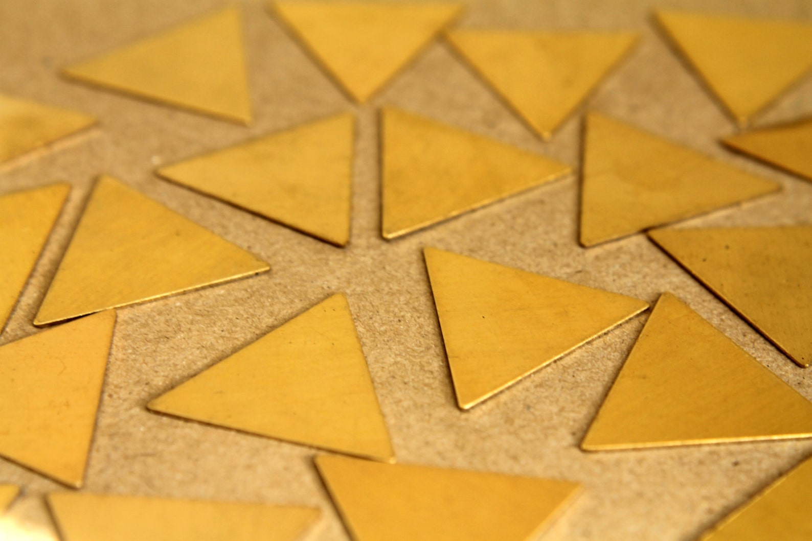 8 Pc. Medium / Large Raw Brass Triangles: 25mm by 25mm Made - Etsy